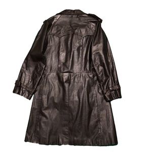 Jackets & Coats | Rare 7s Vintage Bengal Lancer Leather Trench Coat ...